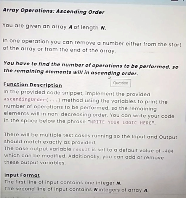 Revature Coding Solution With Proof Array Operation Ascending Order Codewindow